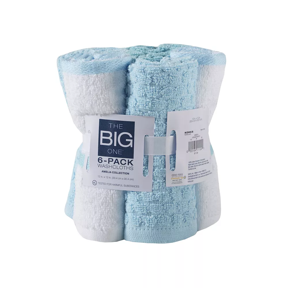 Affordable and Cherished The Big One® Amelia 6-Pack Washcloth Set Gifts ...